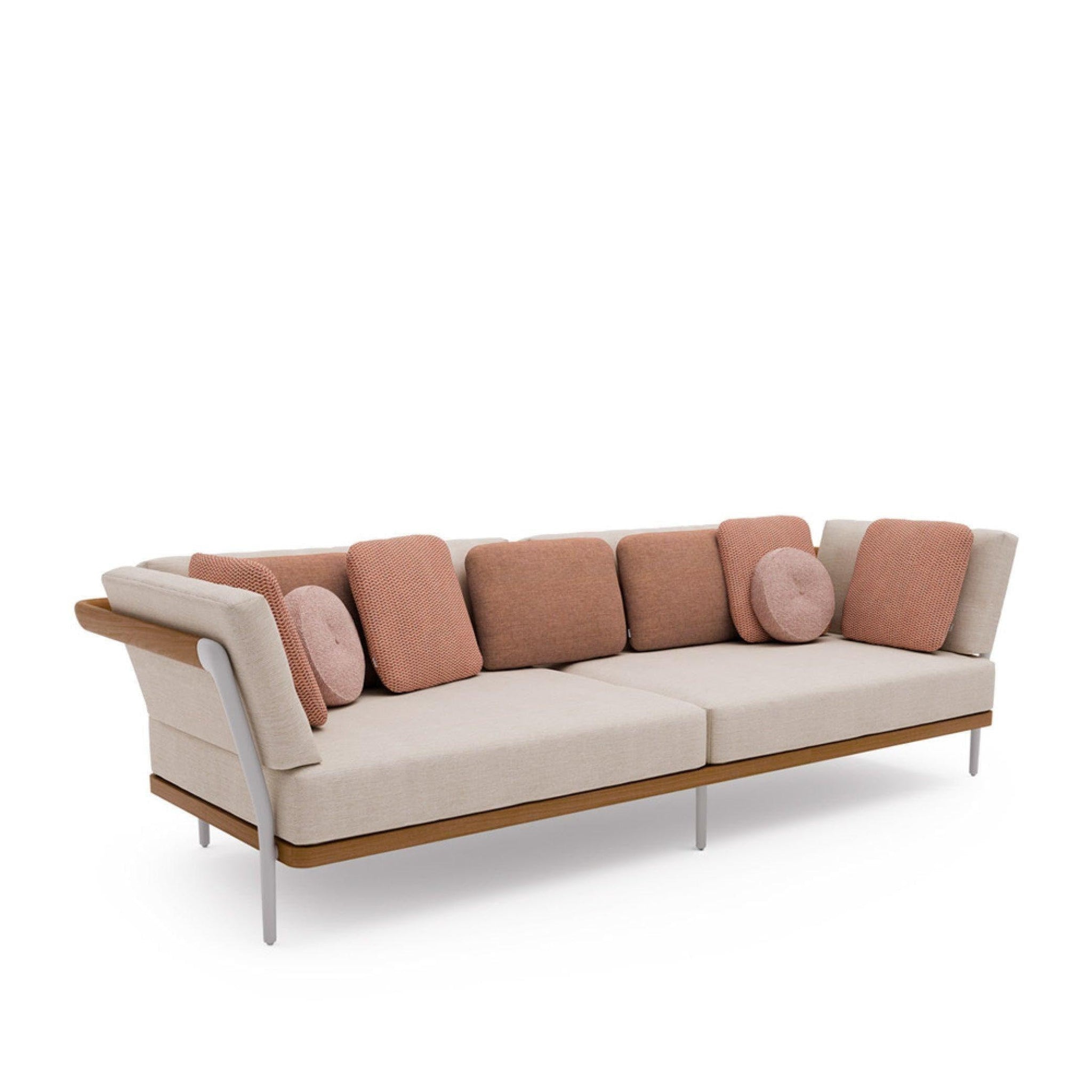 Deep 3 -seater sofa flows - flint/teak